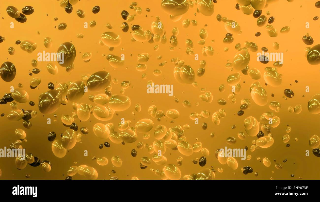 Dense bubbles flying in air. Motion. A lot of balls are moving ...