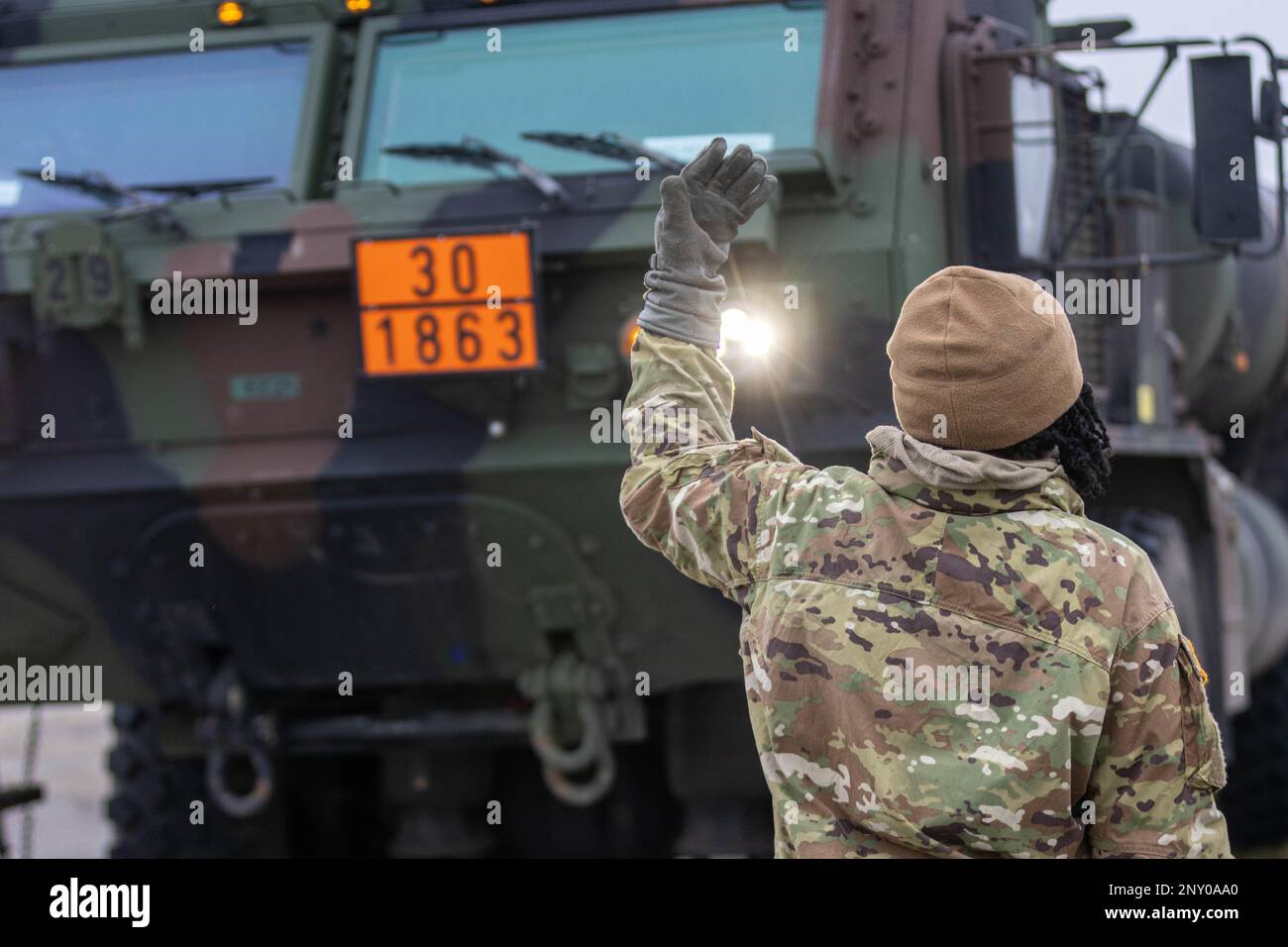U.S. Army Sgt. Kandashuh Walker, a petroleum supply specialist ...