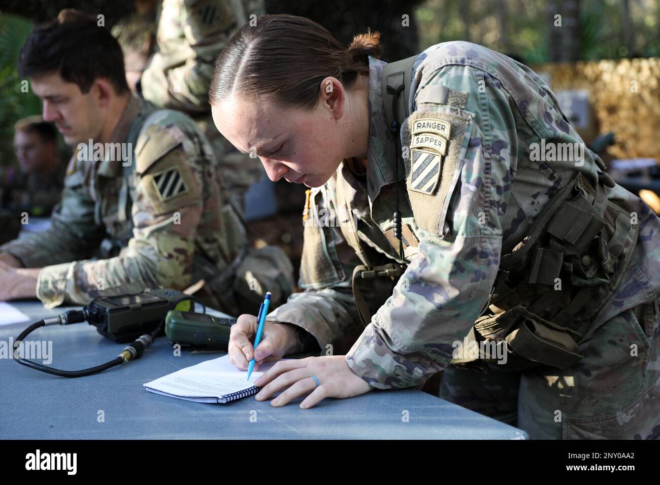 A soldier assigned to the 3rd Infantry Division learns to correctly ...