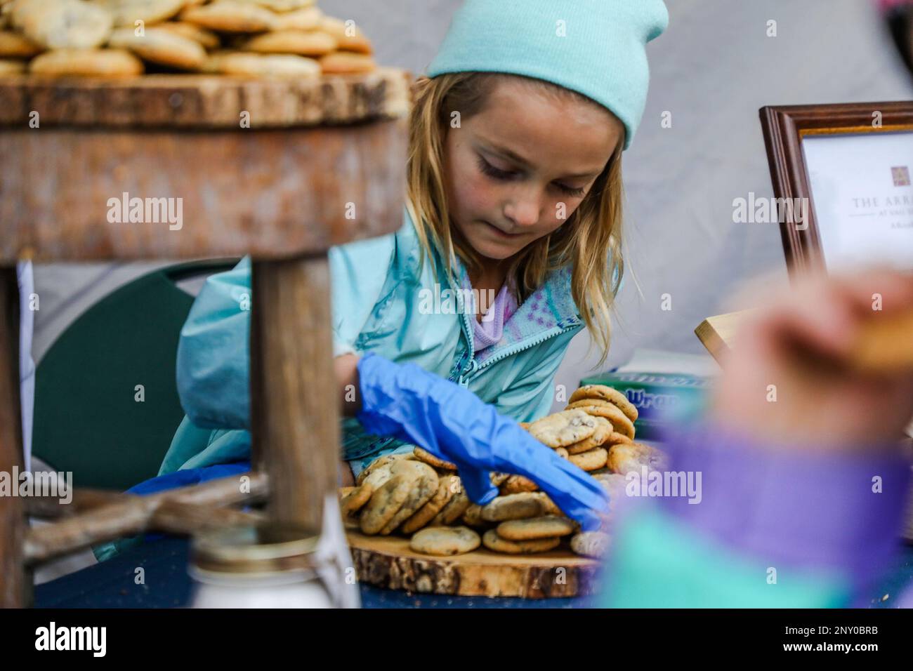 Avery Davis prepares more Arrabellicious Chocolate Chipper cookies ...