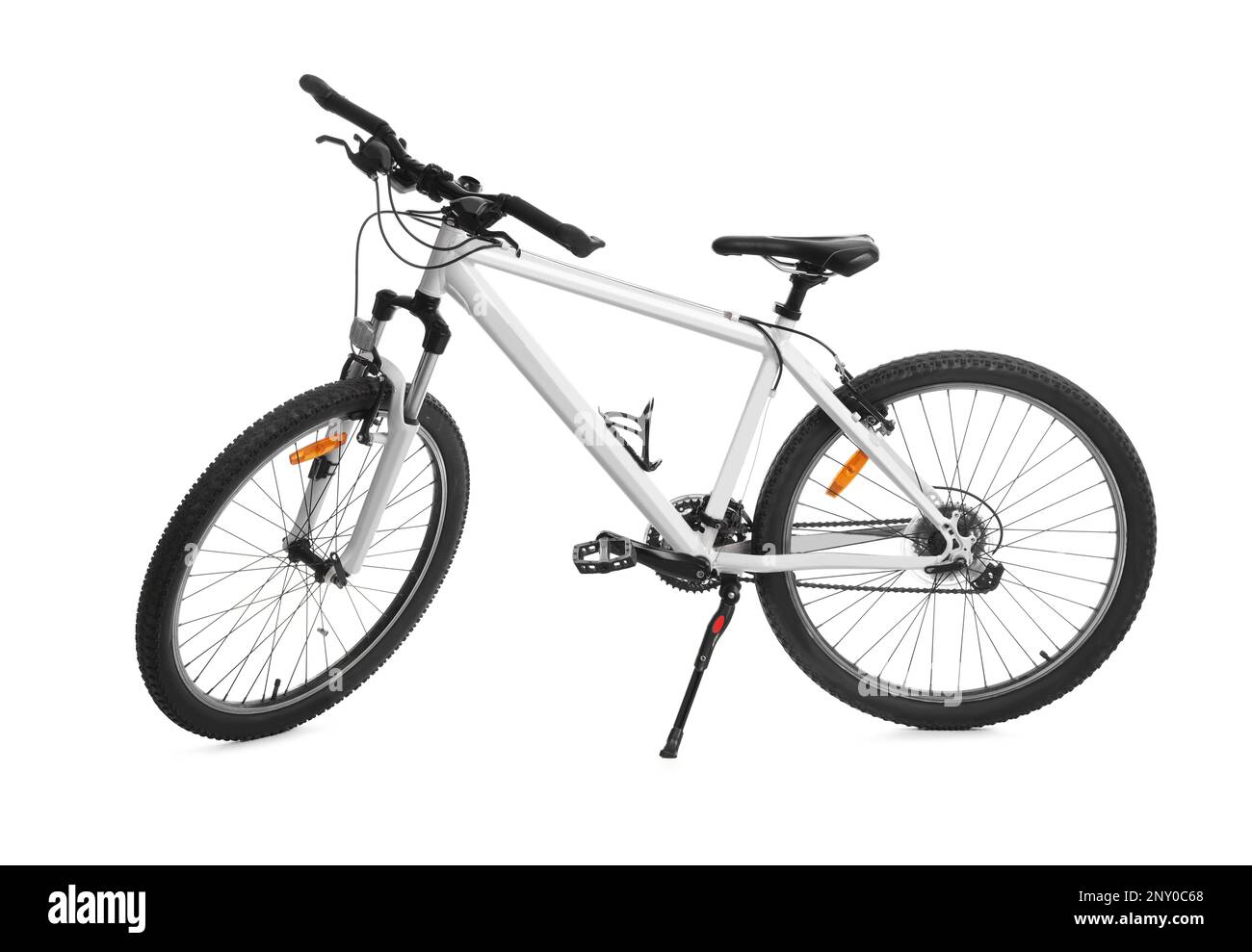 Modern sport mountain bike on white background Stock Photo - Alamy