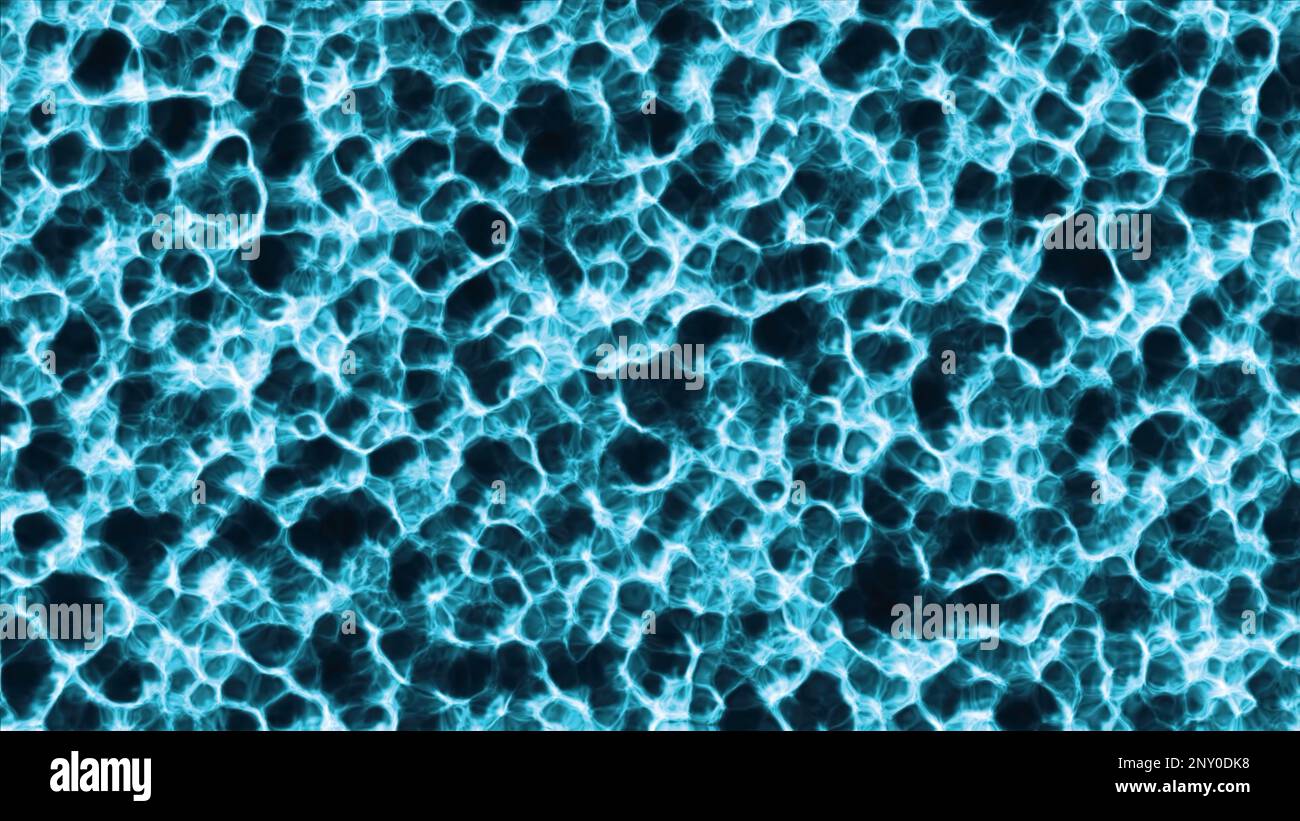 Luminous plasma liquid. Motion. Moving texture of neon liquid bubbling ...