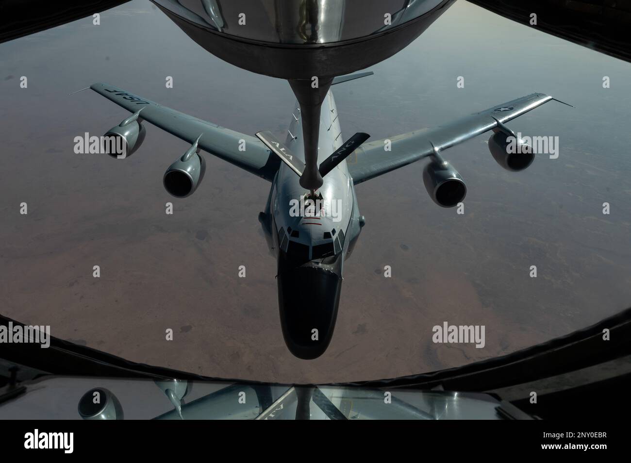 A U.S. Air Force RC-135V/W RIVET JOINT assigned to the 55th Wing ...