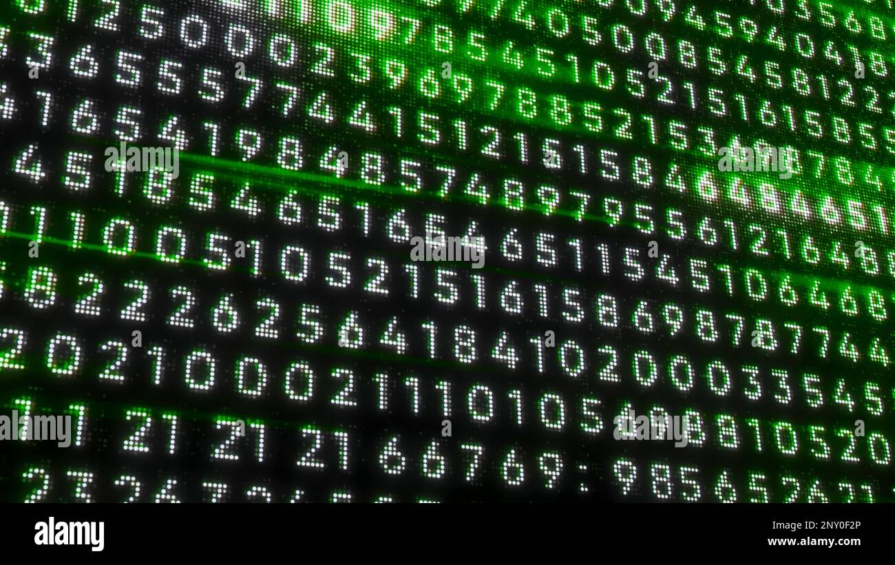 Background With Matrix Numbers Appearing And Glow Motion Numeric