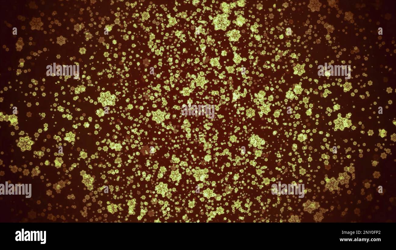 Animation of moving bacteria in space. Motion. Space filled with flying ...
