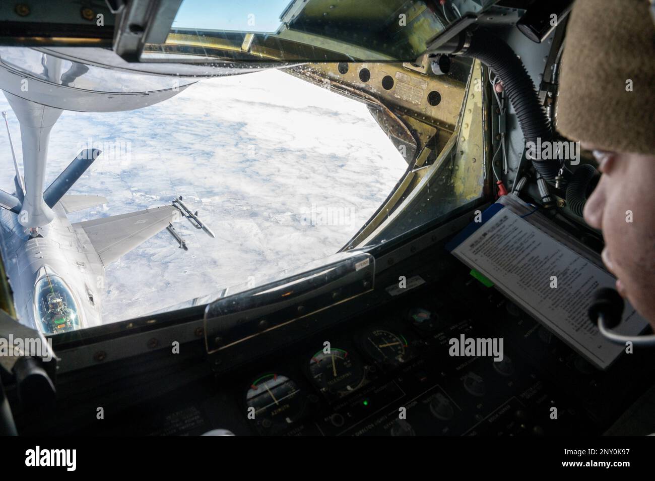 Senior Airman Darious Burse, 350th Air Refueling Squadron boom operator ...