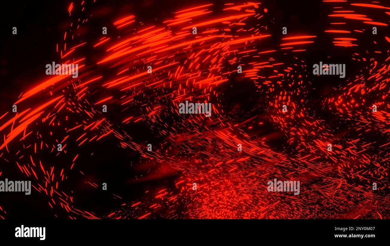 Red fast moving light. Design.A bright red floating color that flies ...