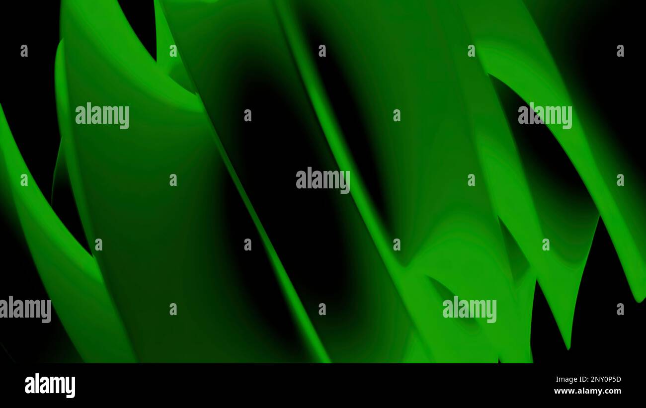 Green and red rotating node on a black background. Design. Three D with ...