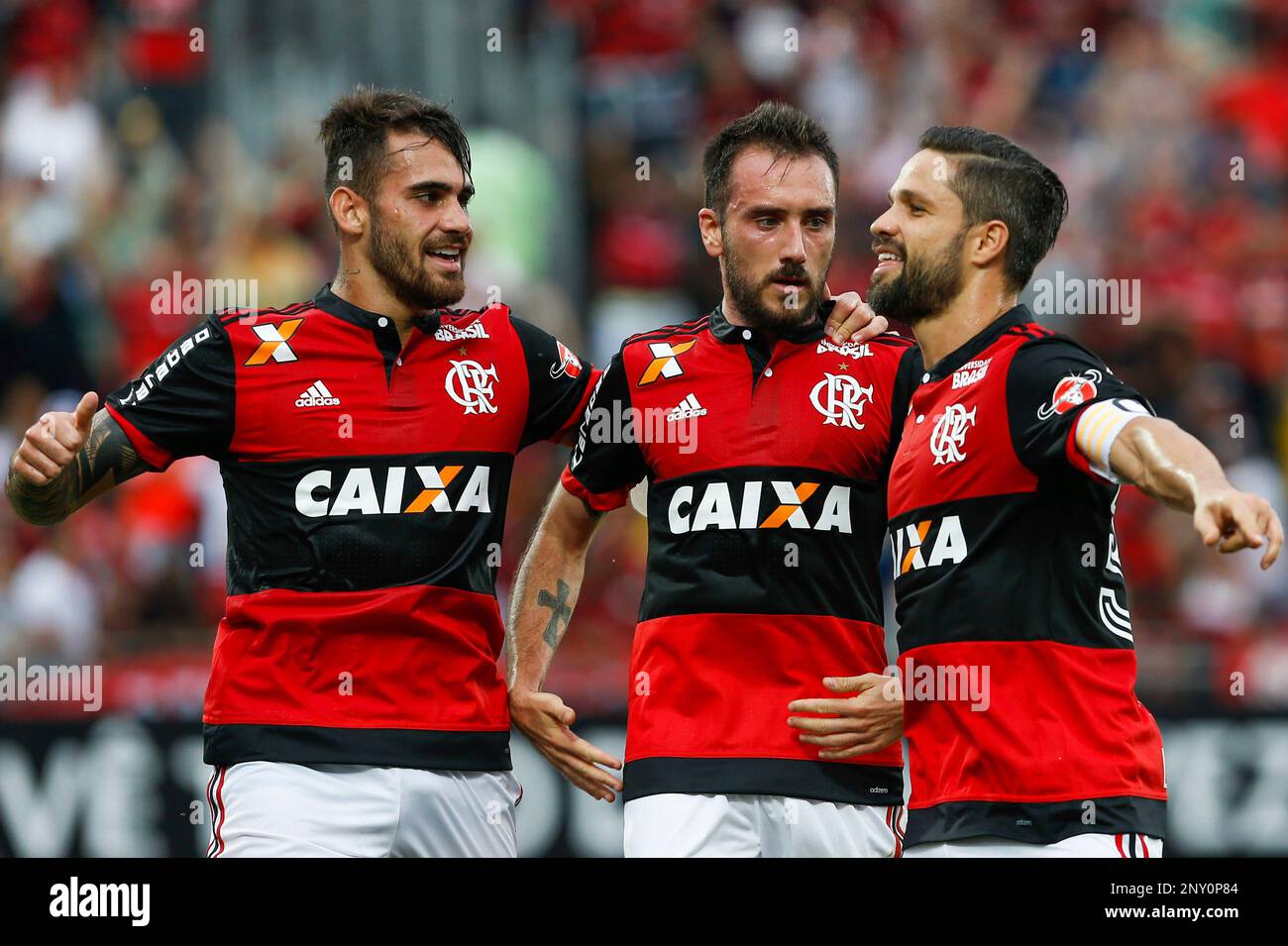 Flamengo vs. Corinthians - Mancuello (c) Flamengo player celebrates his ...