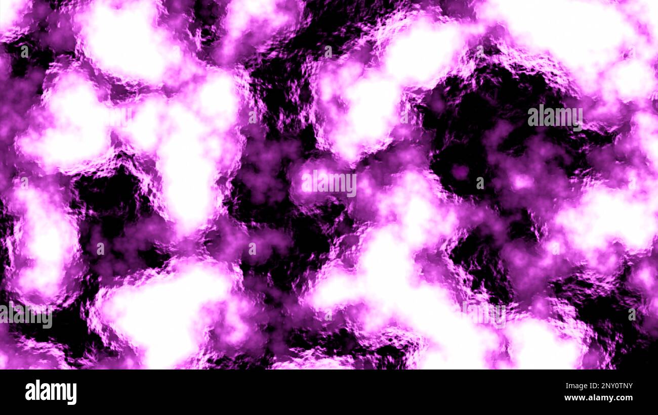 Gray and purple background. Design. Light neon blobs of dense paint in ...