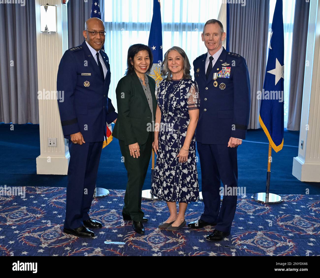 Lt. Gen. James Dawkins, right, poses with his wife, Daina Dawkins ...