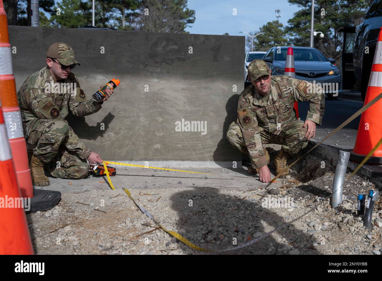 Senior Airman Darian Bogart, left, 4th Civil Engineer Squadron ...