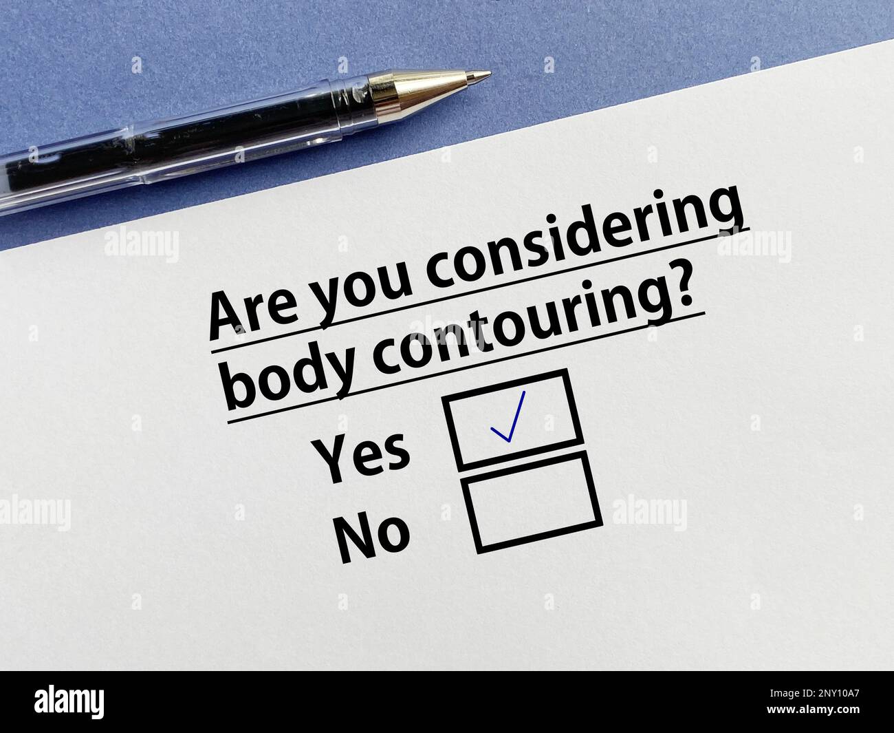 A person is answering question about cosmetic surgery. She is ...