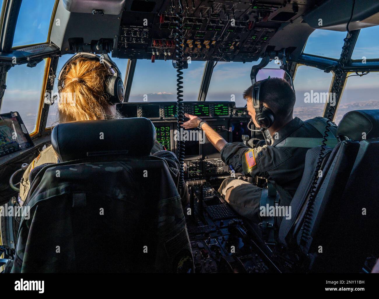 U.S. Air Force Maj. Sandra Salzman, left, and Capt. Gregg Burrow, right ...