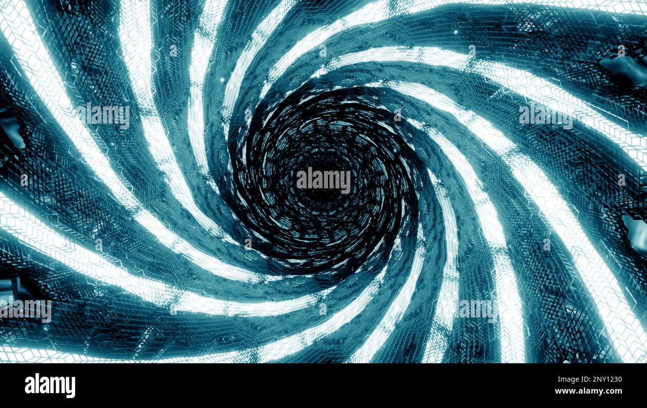 Blue and pink tunnel. Design.A bright animation in which a bright empty ...