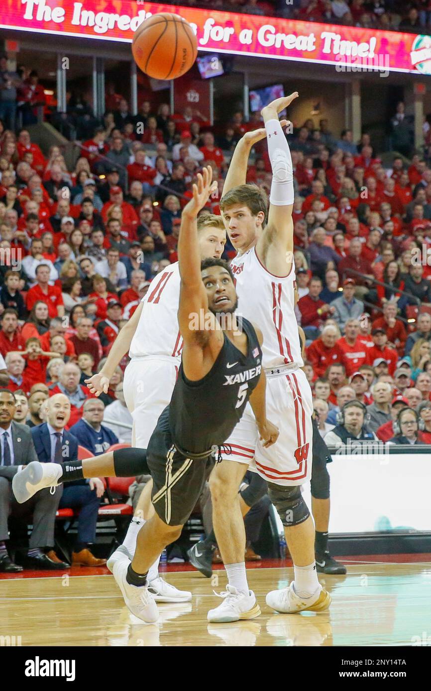 MADISON, WI - NOVEMBER 16: Xavier Guard Trevon Bluiett (5) attempts a ...