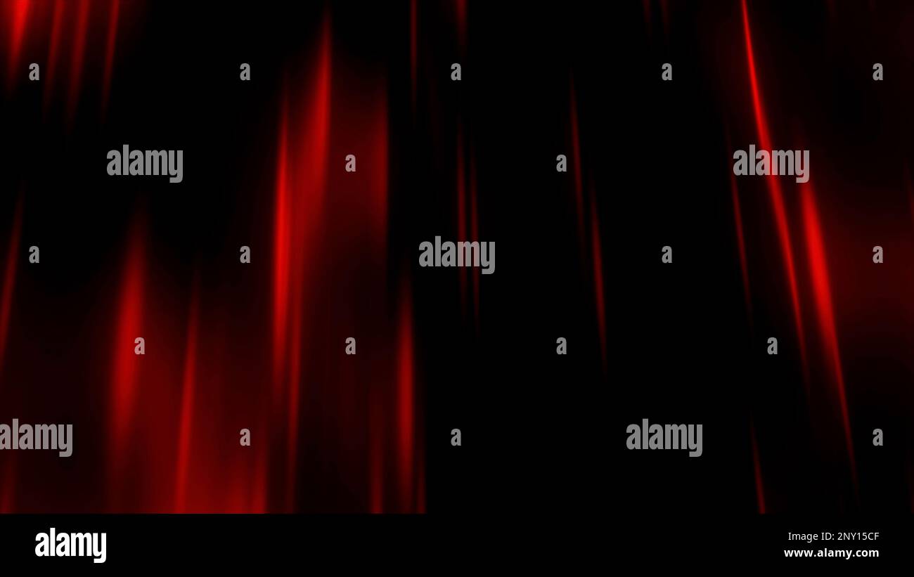 Dark background. Motion. Thin beams of red in the animation scatter ...