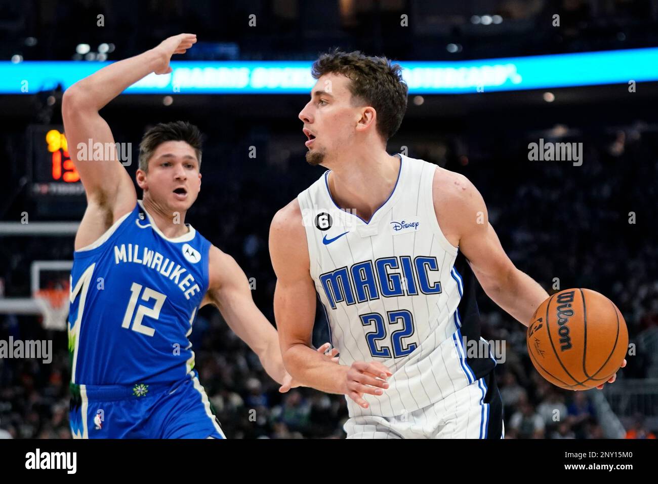 Orlando Magic's Franz Wagner (22) drives to the basket against ...