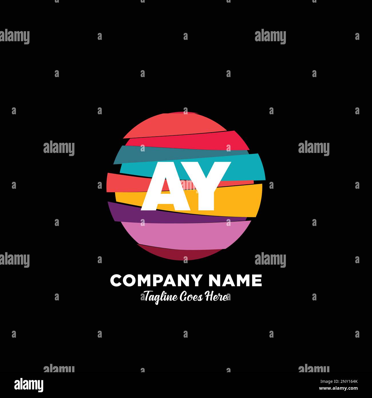 initial logo With Colorful template vector Stock Vector Image & Art - Alamy