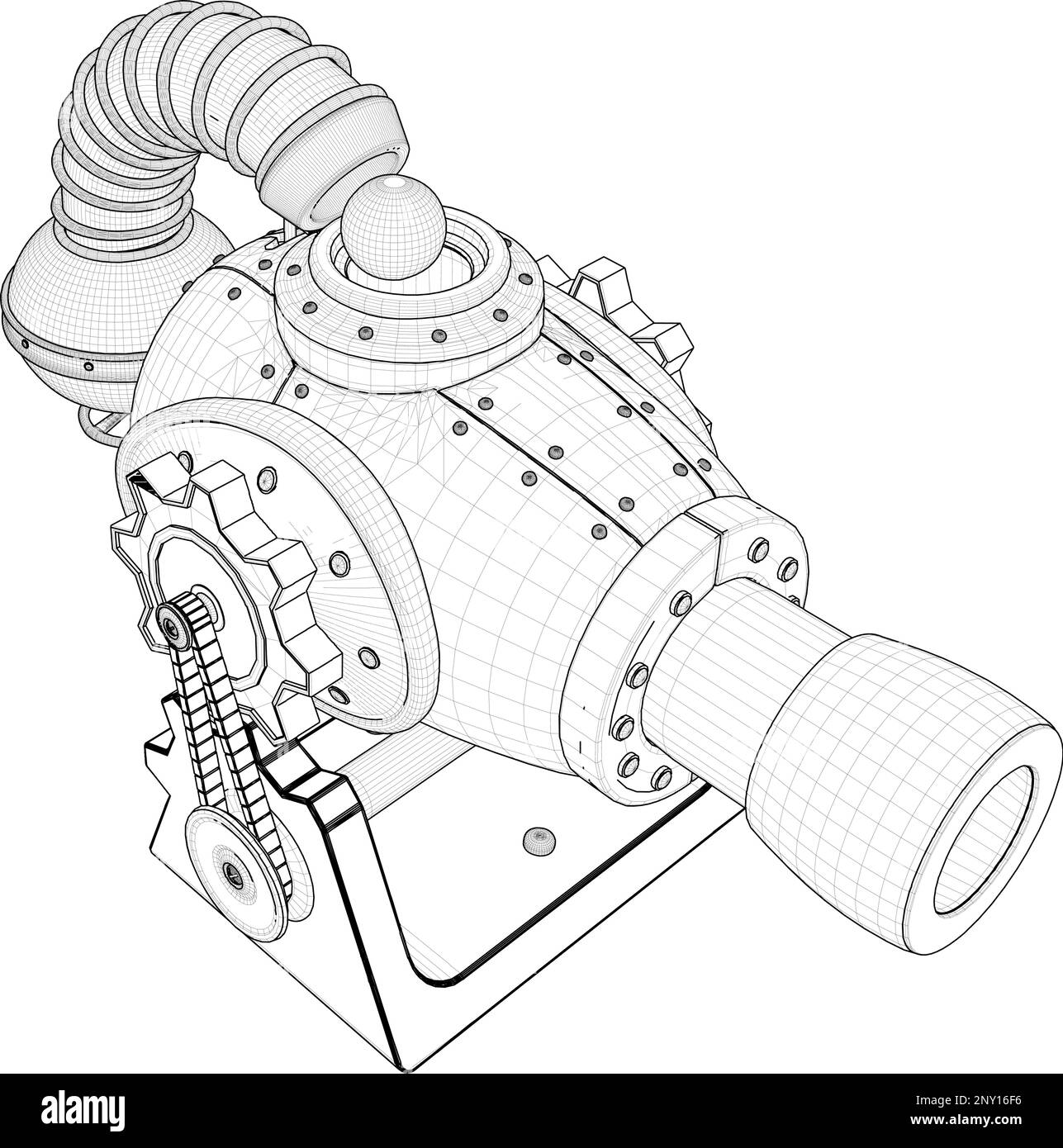 Ancient Cannon Modern Invention Vector. Illustration Isolated On White Background. A Vector ...