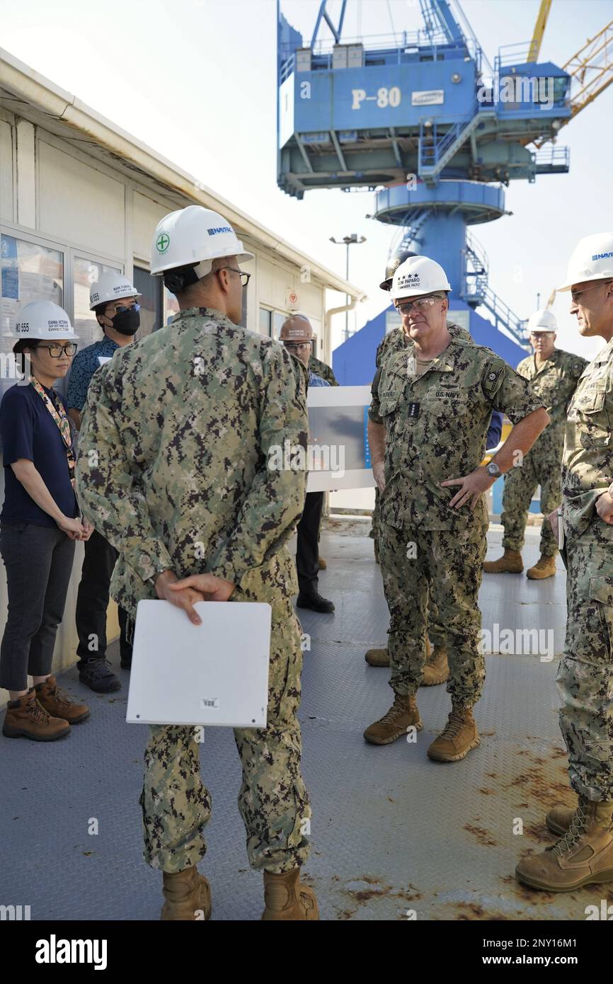 Adm. Samuel Paparo (center), commander, U.S. Pacific Fleet, met with ...