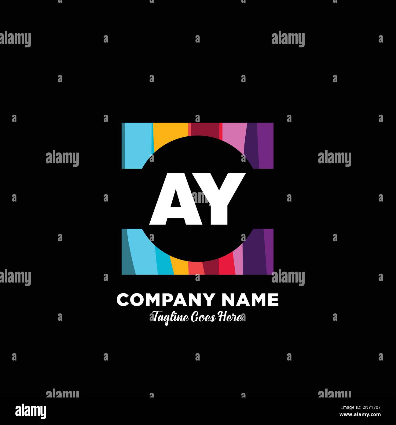 initial logo With Colorful template vector Stock Vector Image & Art - Alamy