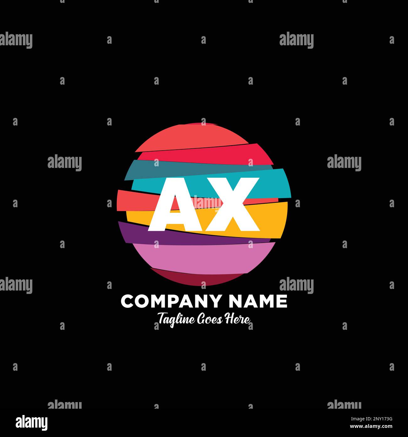 initial logo With Colorful template vector Stock Vector Image & Art - Alamy