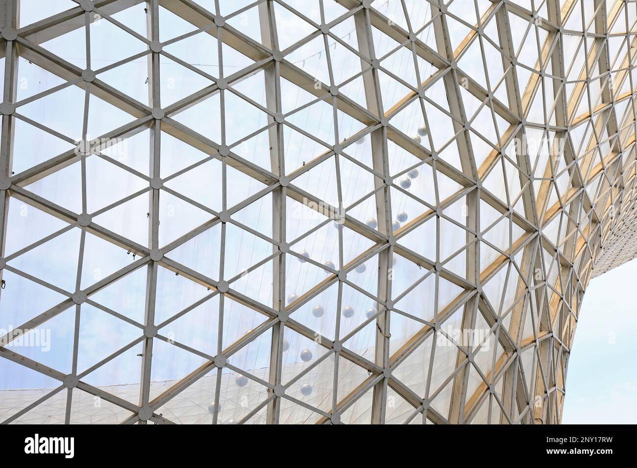 Steel structure geometry construction as the background Stock Photo - Alamy