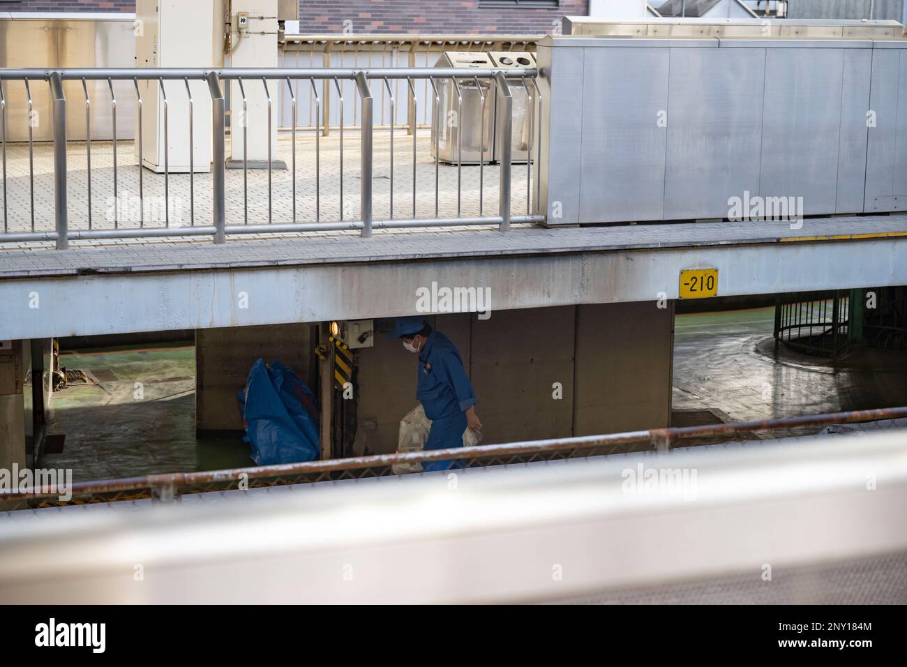 Tokyo, Japan. 28th Feb, 2023. JR East cleaning crews wait for their ...