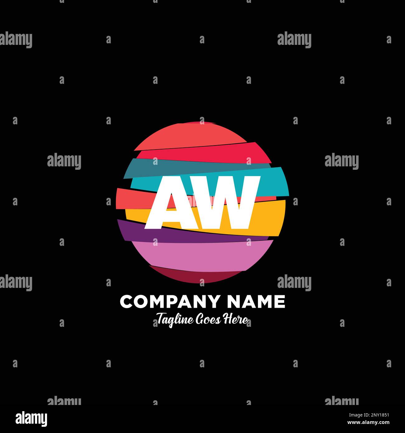 Aw font vector vectors hi-res stock photography and images - Alamy