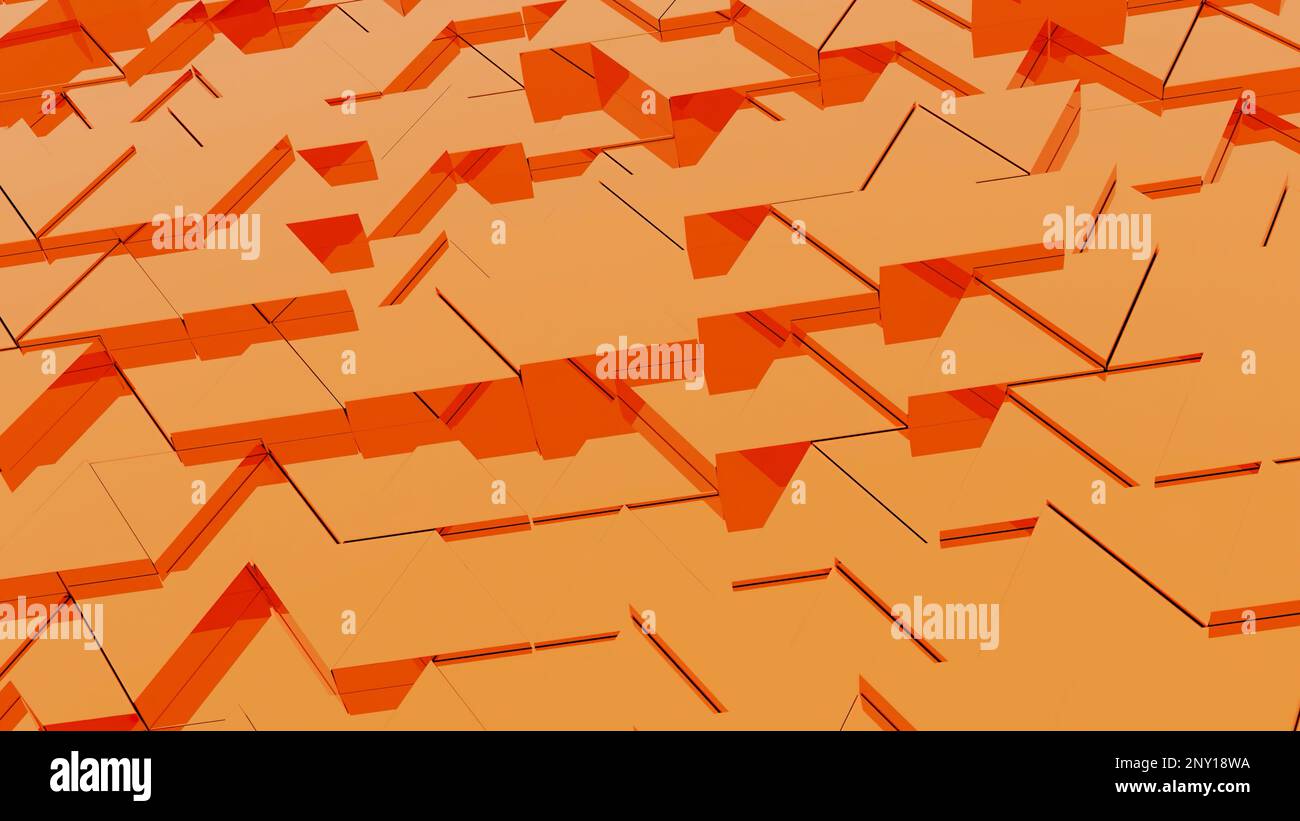 Orange triangles. Design.Small triangles in the animation that rise and ...
