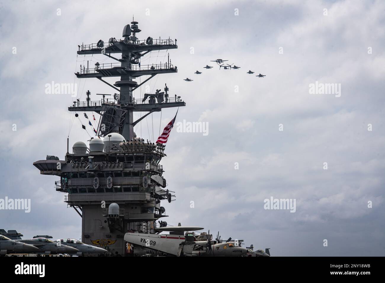 230215-N-XK462-1391 SOUTH CHINA SEA (Feb. 15, 2023) Aircraft from ...