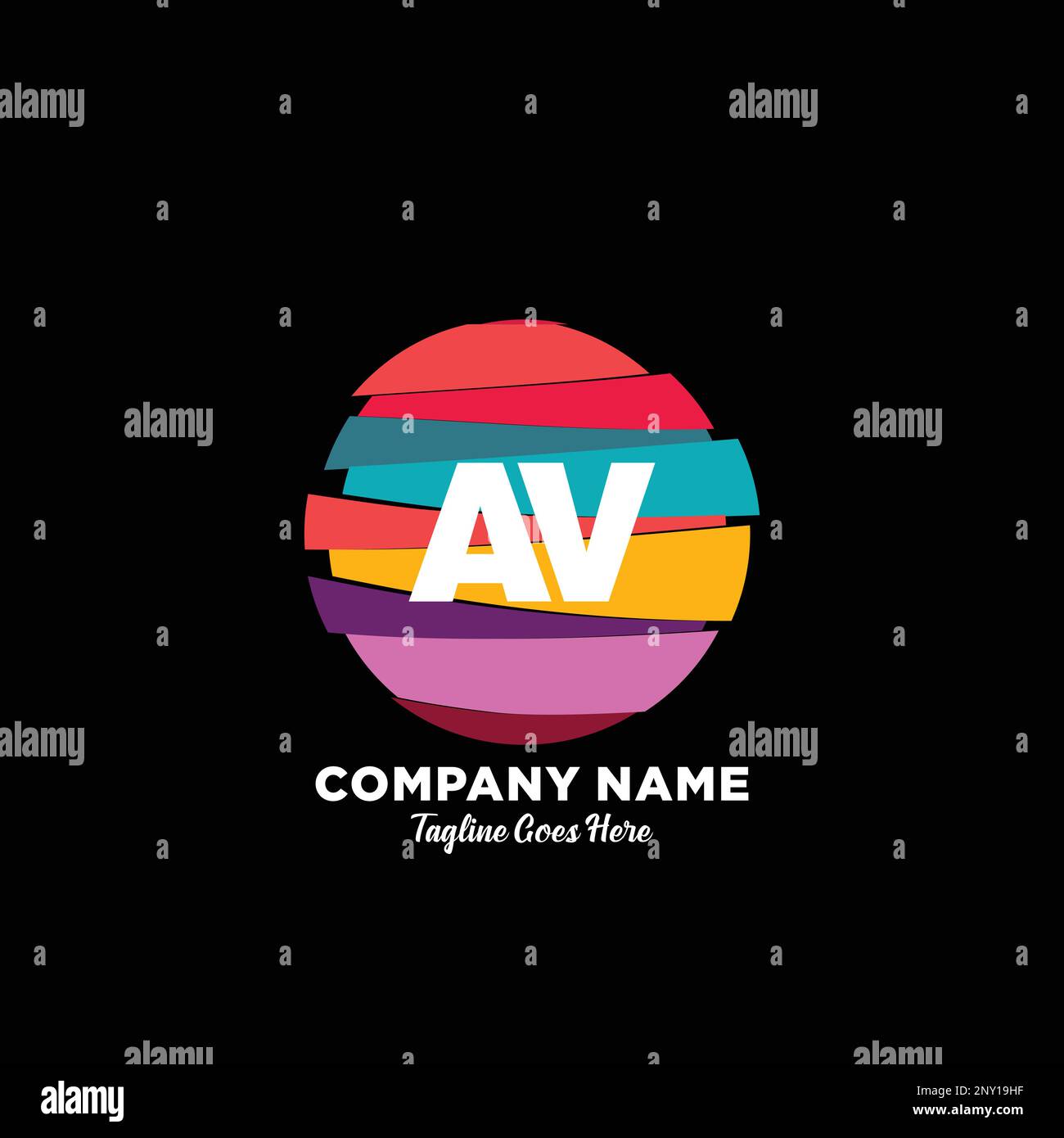 initial logo With Colorful template vector Stock Vector Image & Art - Alamy