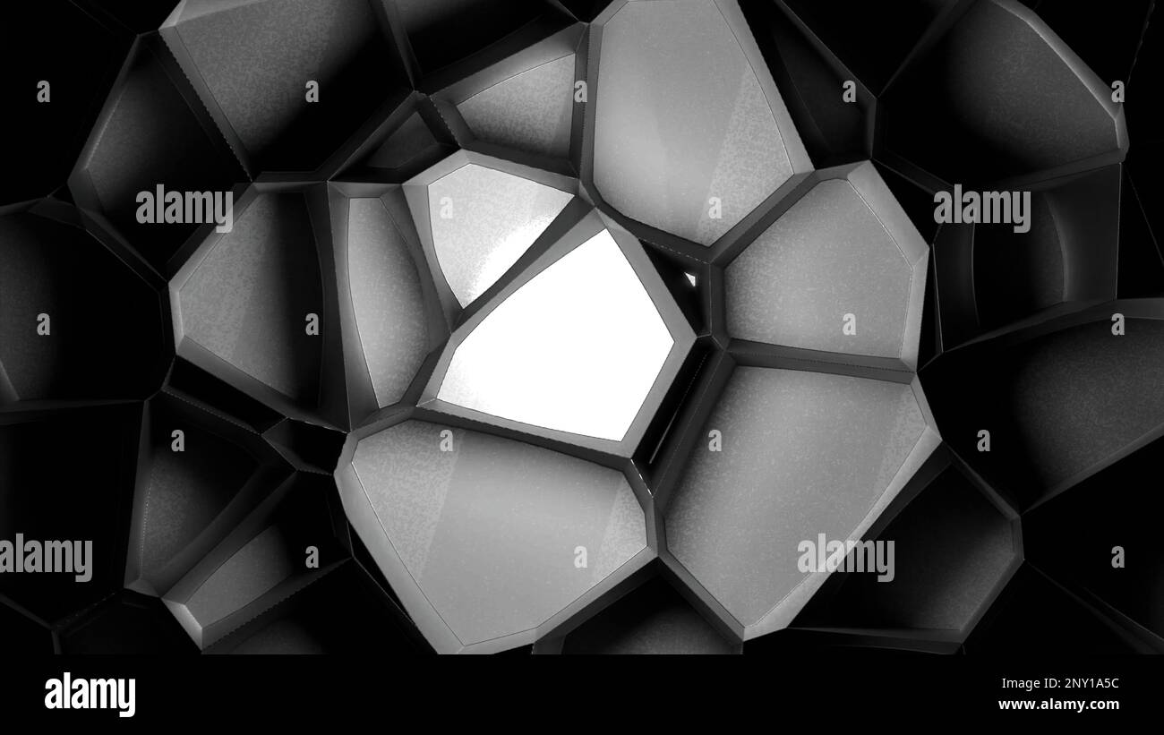 Blue and gray background. Motion.Light patterns move around in ...