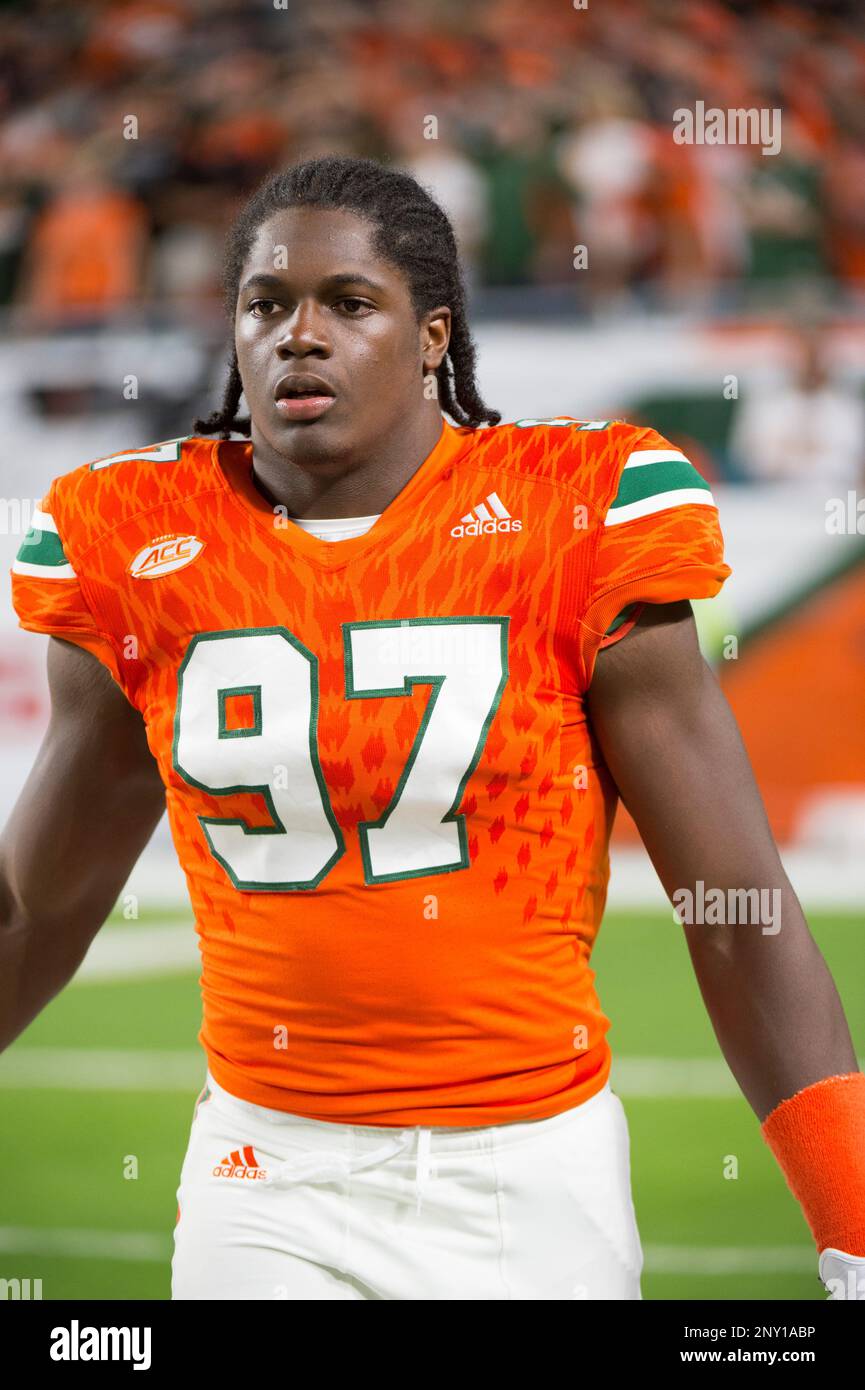 MIAMI GARDENS, FL - NOVEMBER 11: University of Miami Hurricanes ...