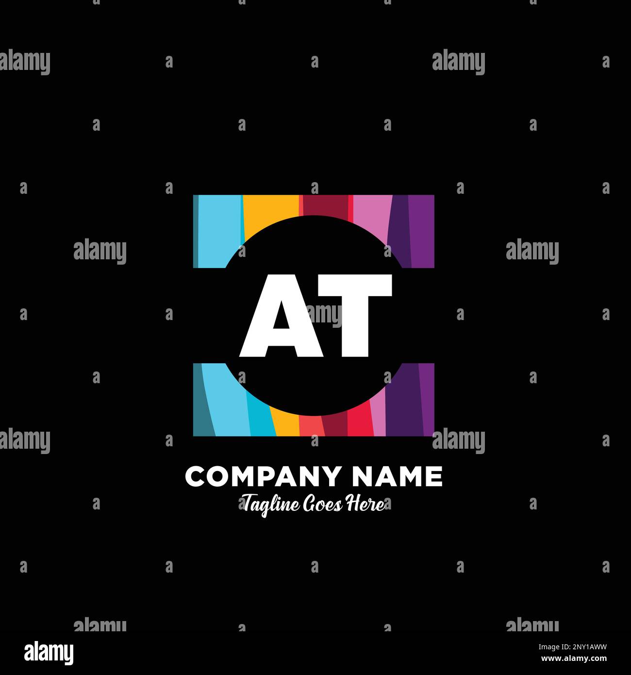 initial logo With Colorful template vector Stock Vector Image & Art - Alamy