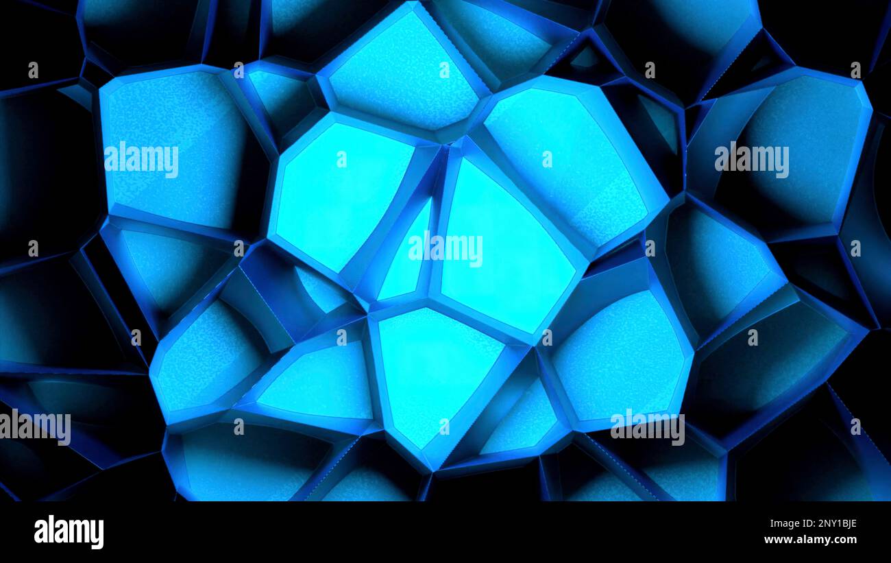 Blue and gray background. Motion.Light patterns move around in ...