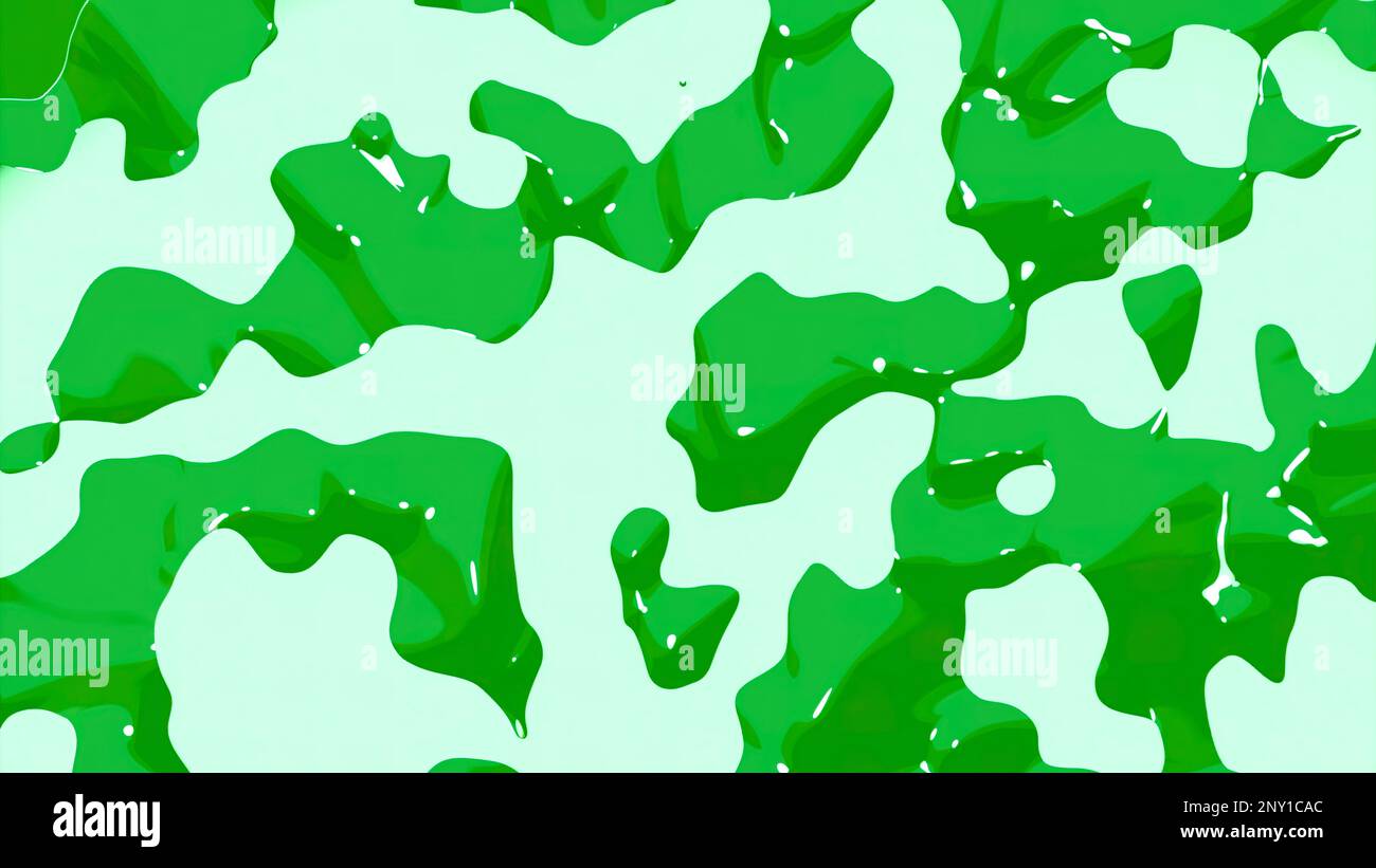 Green background. Design. Bright dense blots in the animation that ...