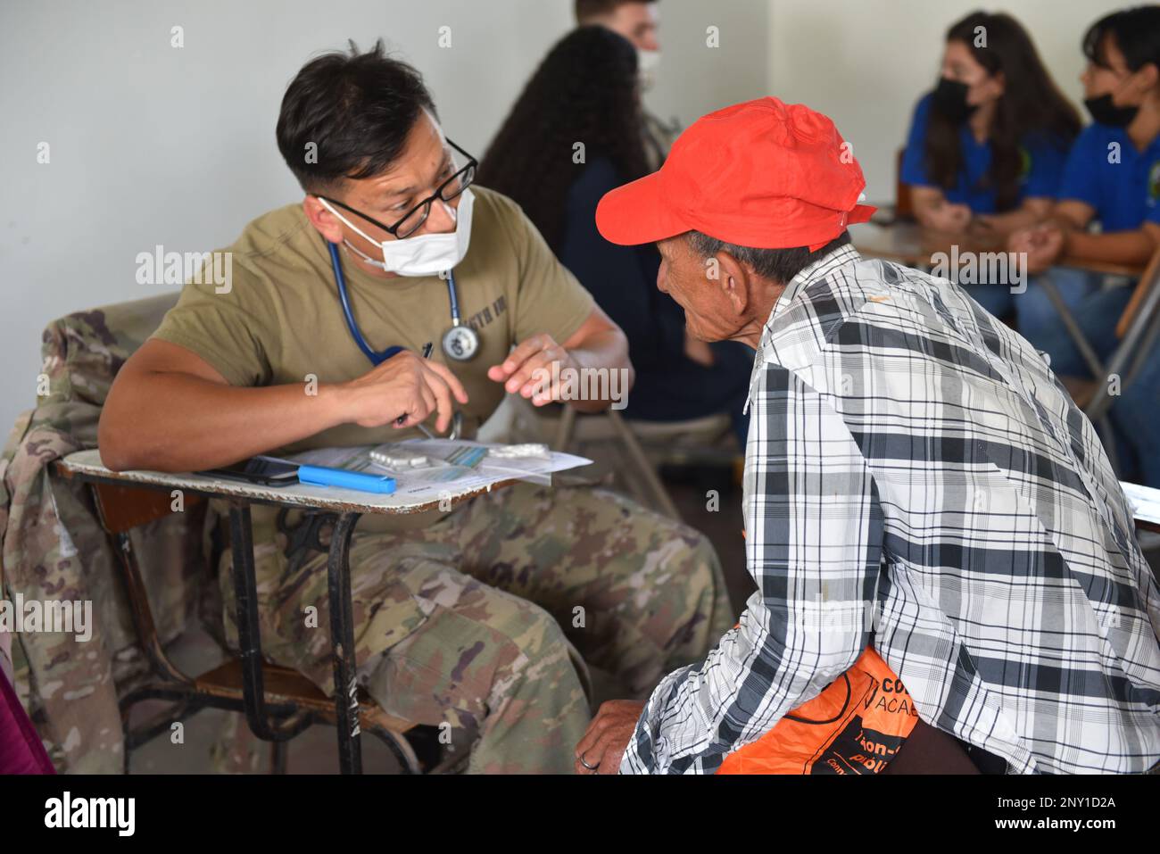 U.S. Army CPT Joseph Moreno, a nurse assigned to Joint Task Force ...