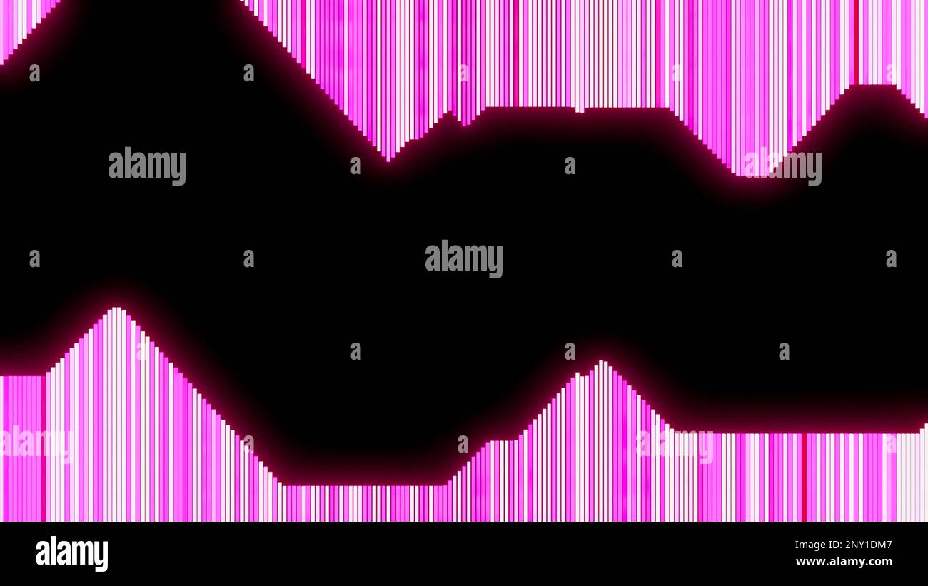Black background. Design. Bright pink walls in animation that move in ...