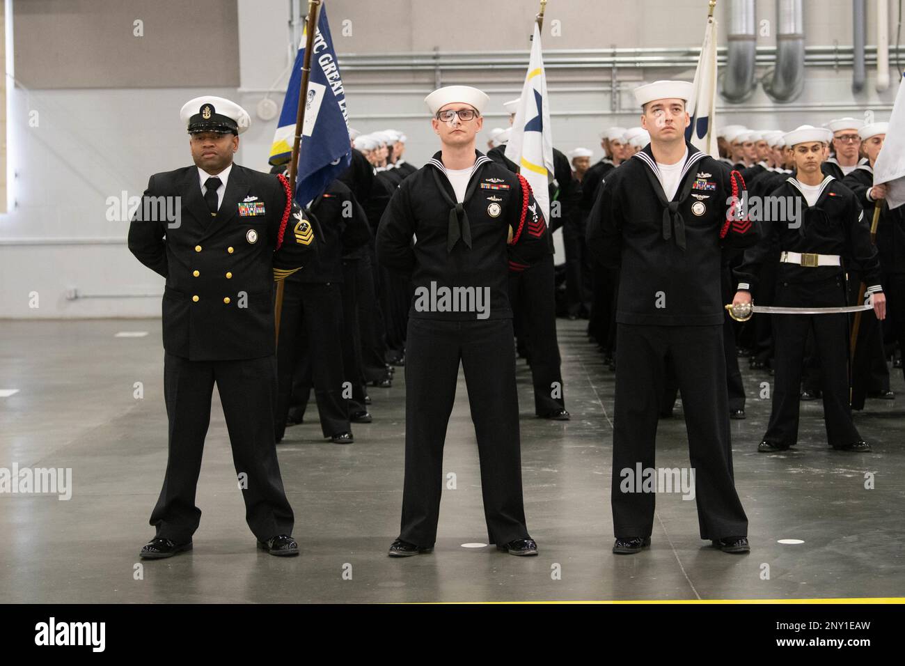 Pass in Review at U.S. Navy Recruit Training Command. More than 40,000 ...
