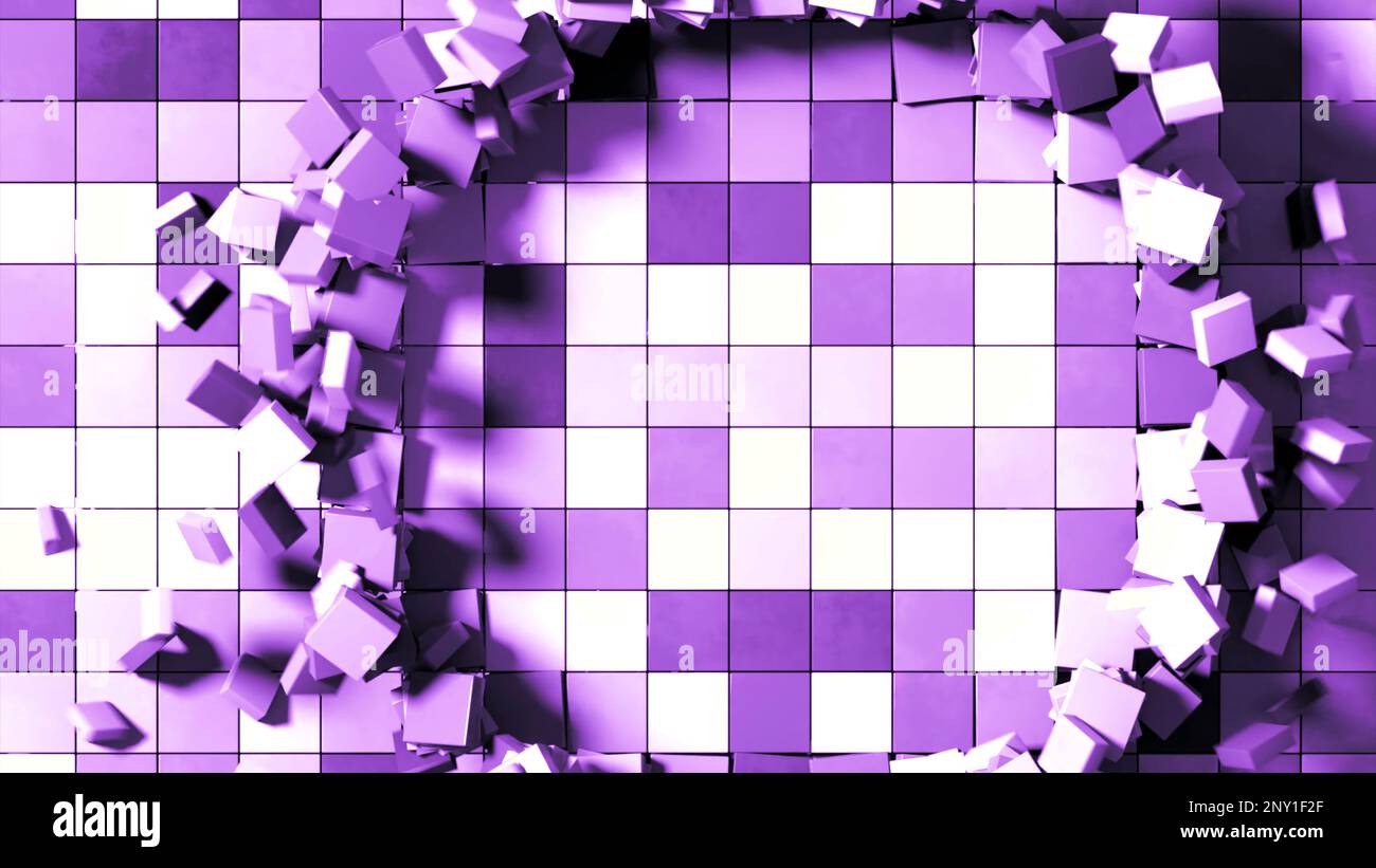Animated background with collapsing squares. Design. Collapsing main ...