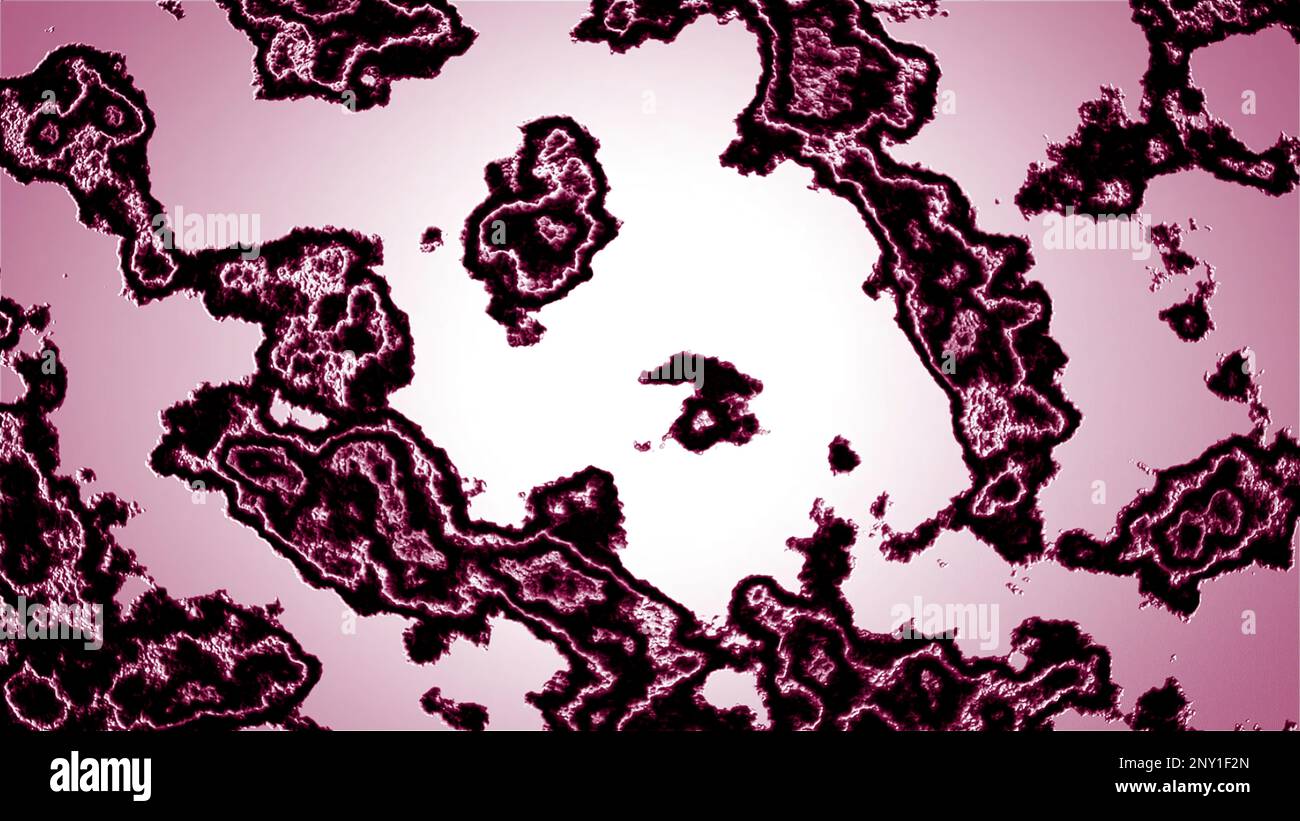 Dark background. Motion. Pink and green neon blobs in animation that ...