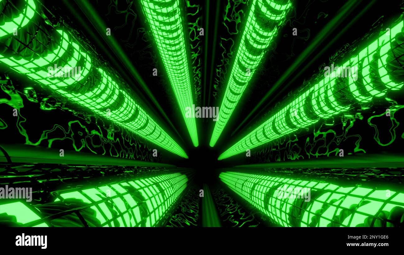 Dark background with green and white lights inside. Design.Deep dark ...