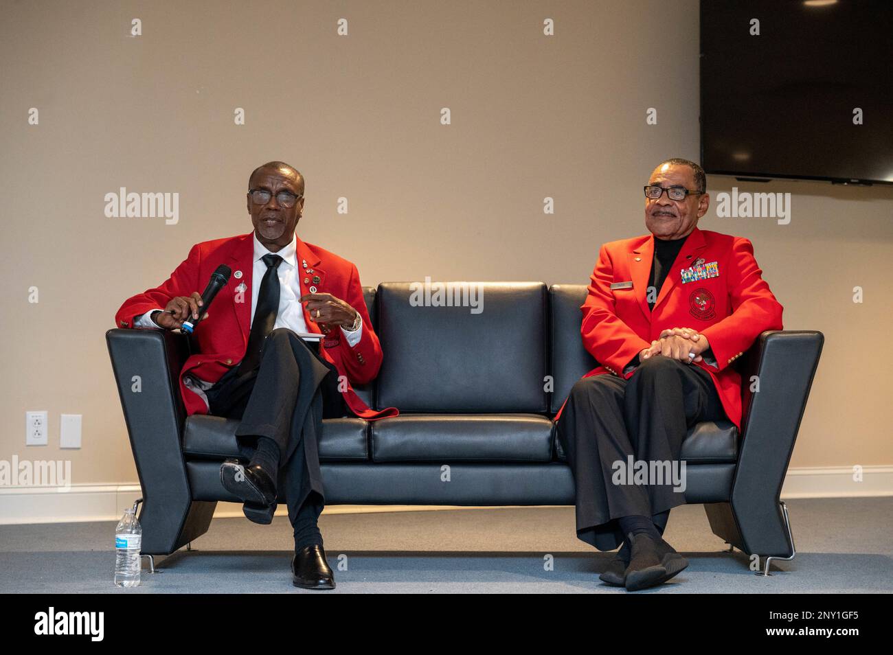 Retired Master Sgt. Oscar Mabry Jr., left, and Retired Chief Master Sgt ...
