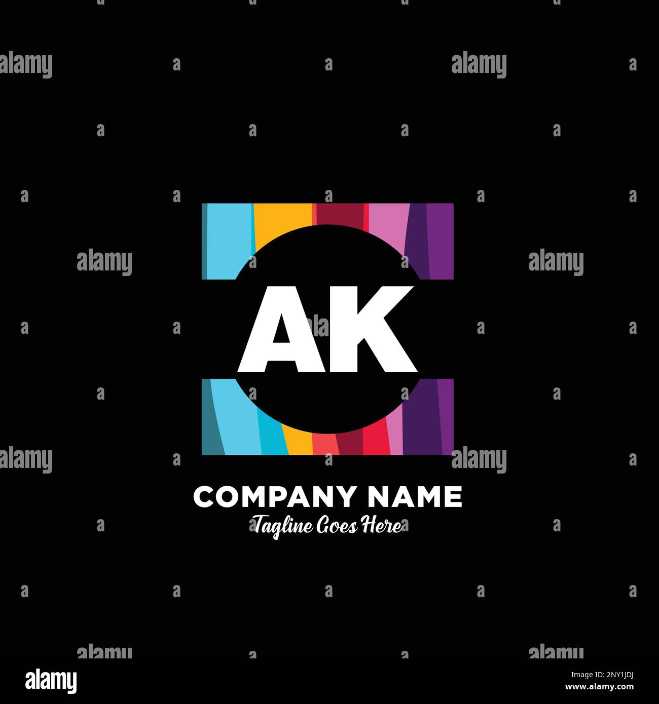 initial logo With Colorful template vector Stock Vector Image & Art - Alamy