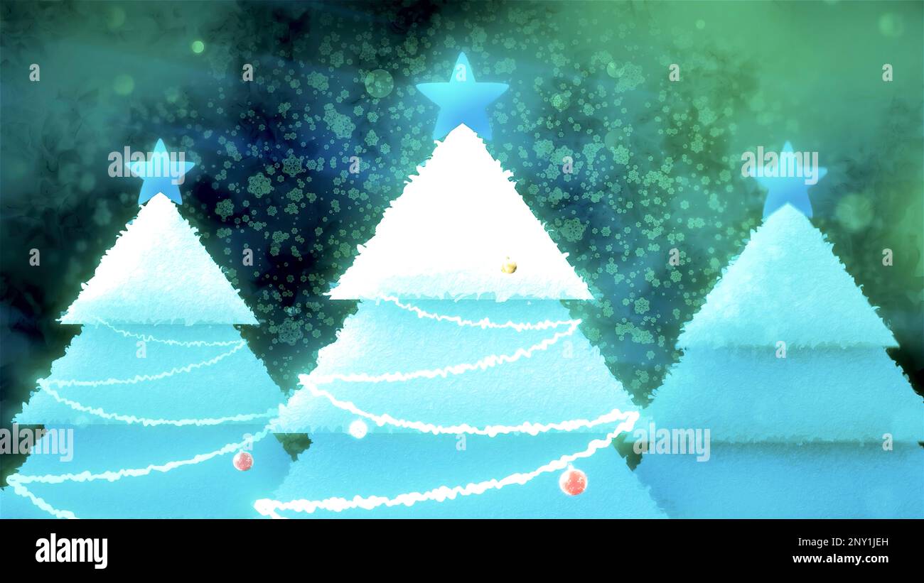 Animated christmas tree snowfall particles hi-res stock photography and ...