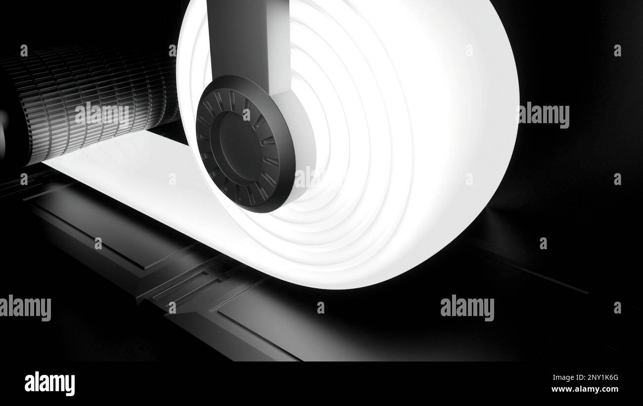 Animated white ribbon. Design. Light abstraction on which a special ...