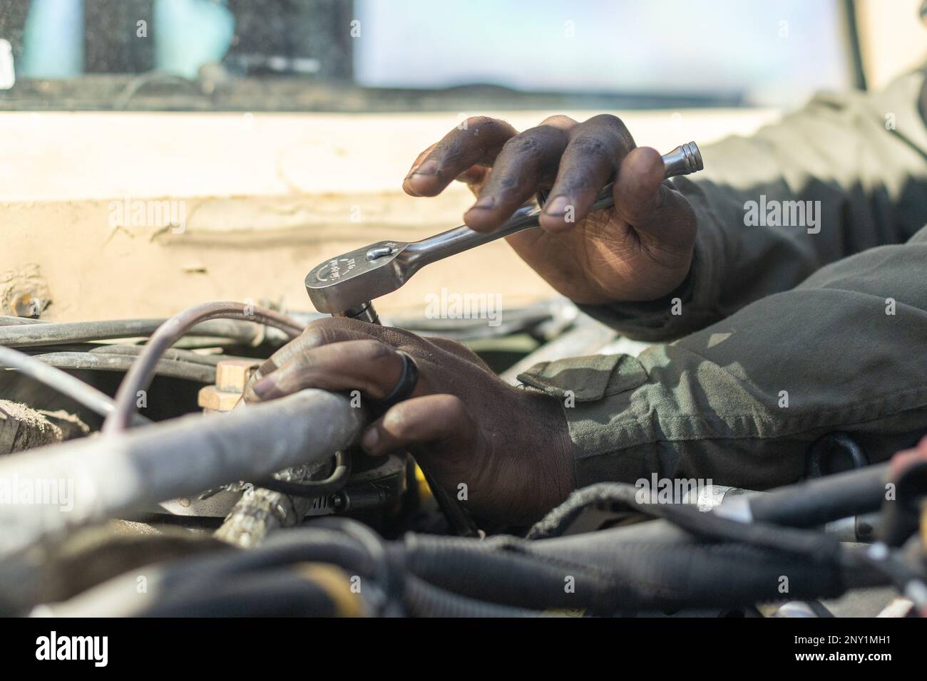 U.S. Marine Corps Sgt. Ryan Hill, a motor transport maintenance ...