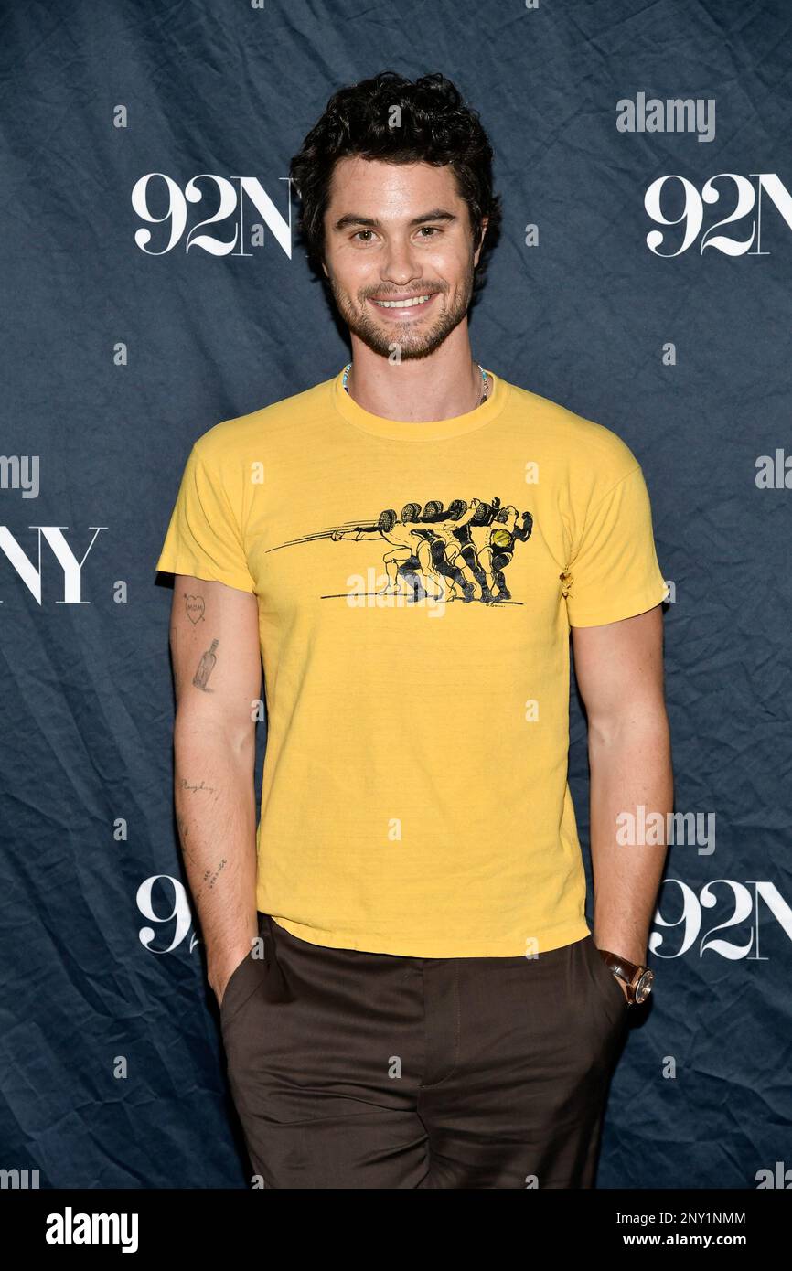 Actor Chase Stokes poses backstage before discussing the Netflix ...